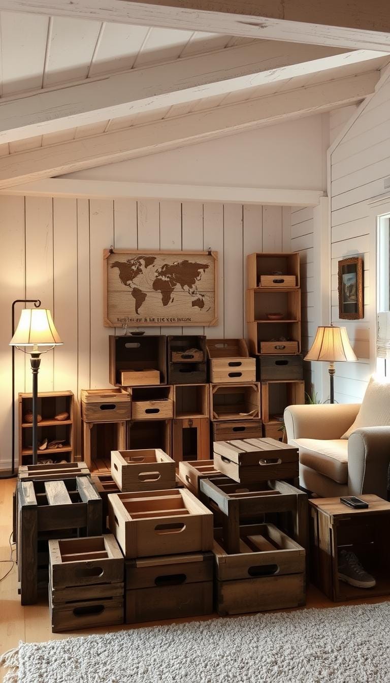 29 Wooden Crate Ideas for Home Decor: Rustic Storage & Displays