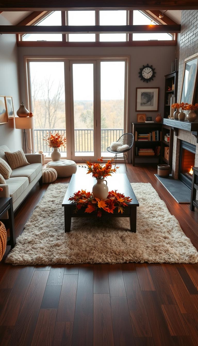10 Cozy Living Room Ideas with Dark Wood Floors