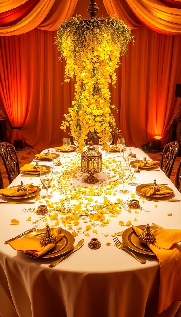 30 Haldi Home Decor Ideas: Bright Yellow Accents & Wedding Themes