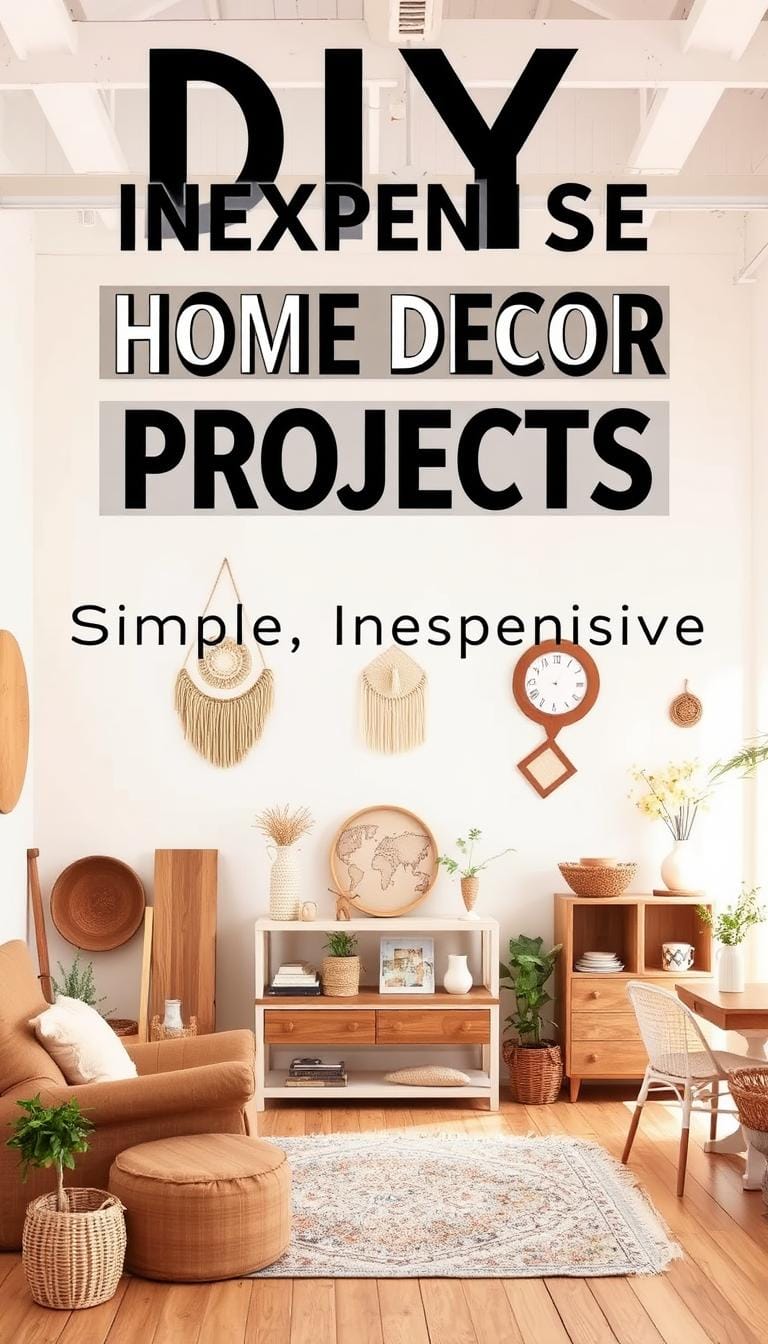 40 DIY Home Decor Cheap: Homemade Wall Art & Crafty Accents